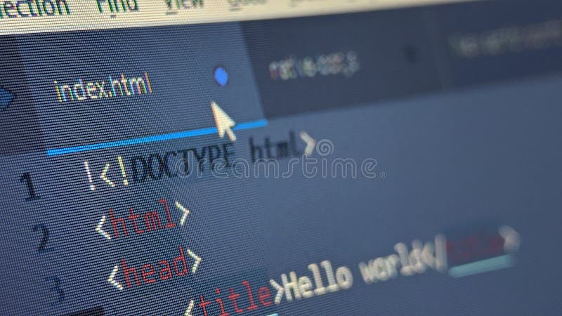 Coding Display Close Up. Use for Tech Background Stock Photo - Image of ...