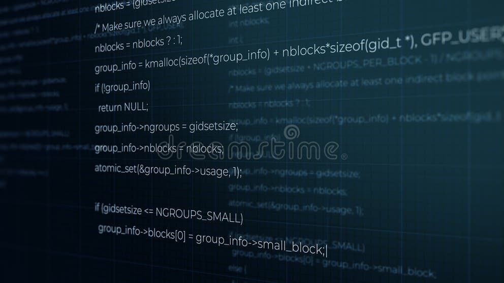 Coding Encrypted Program Security Hacking Code Screen Background Stock ...