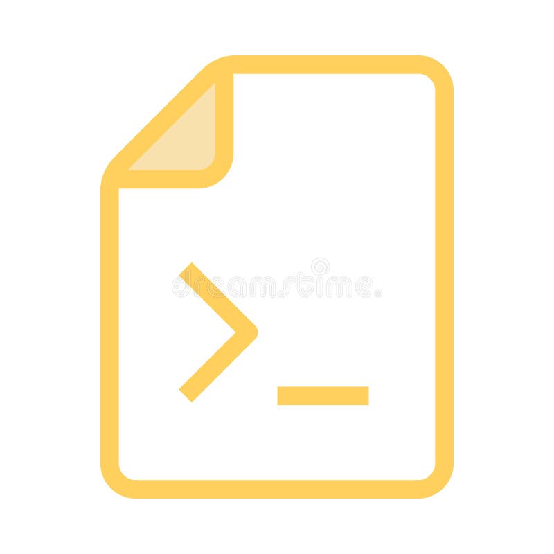Coding File Color Line Icon Stock Illustration - Illustration of array ...