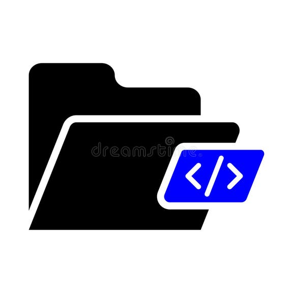 Coding Folder Icon stock vector. Illustration of bangladesh - 376224186