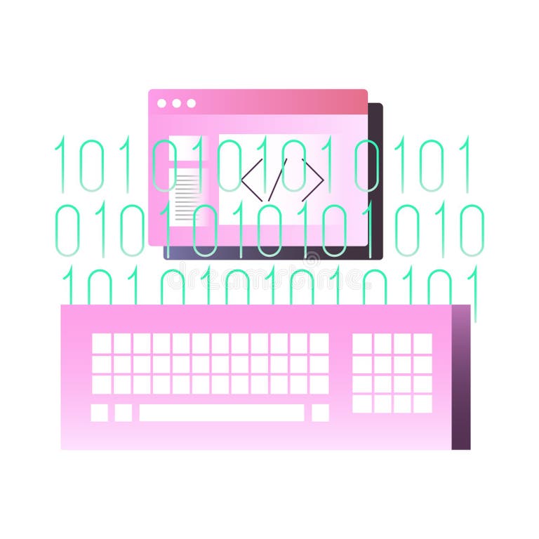 Coding Gradient Illustration Stock Vector - Illustration of data ...