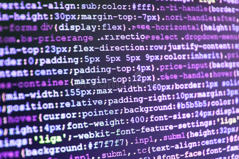 Abstract Source Code Background Big Data Database App Computer Code Lines Of Html Code By