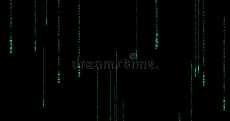 Coding, Hacking and Hologram with Data Transfer on Dark Background for Binary Code, Programming ...