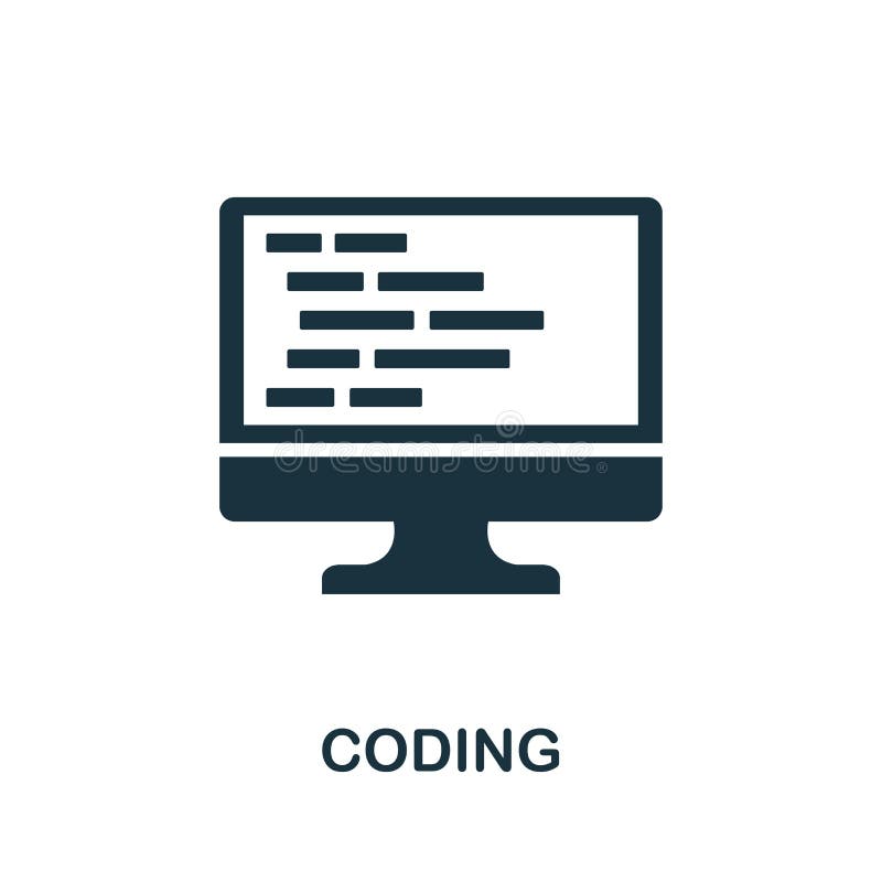 Coding Icon Creative Element Design From Programmer Icons Collection Stock Vector