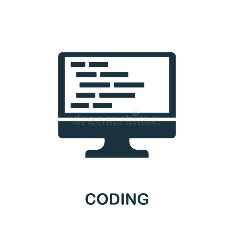 Coding Icon. Creative Element Design from Programmer Icons Collection ...