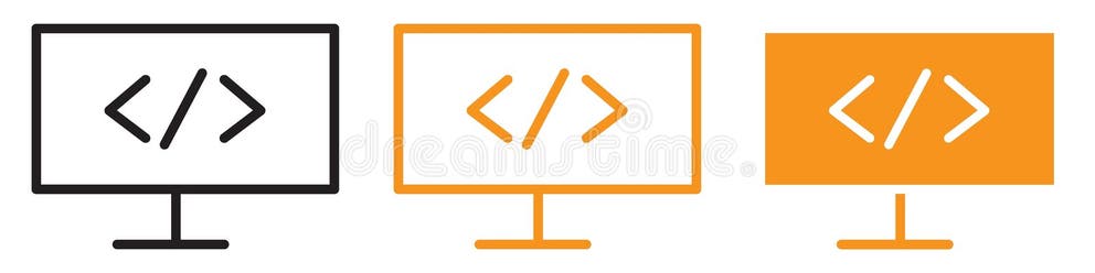 Coding Icon Illustrating Software Development, Programming Tutorials, and Coding Bootcamps for ...