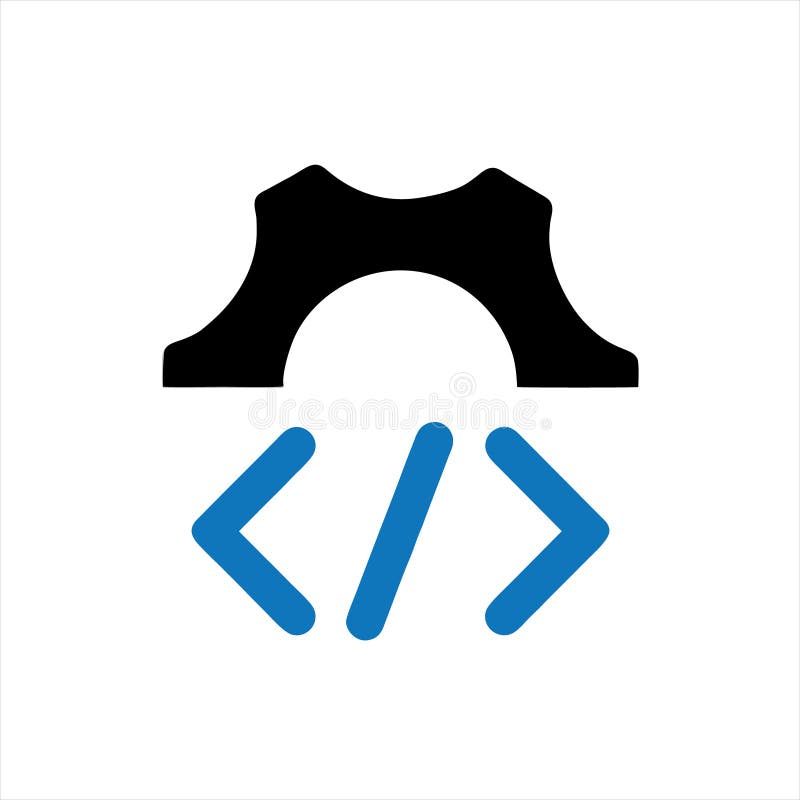 Coding Icon Isolated on White Background from Collection. Coding Icon Trendy and Modern Coding ...