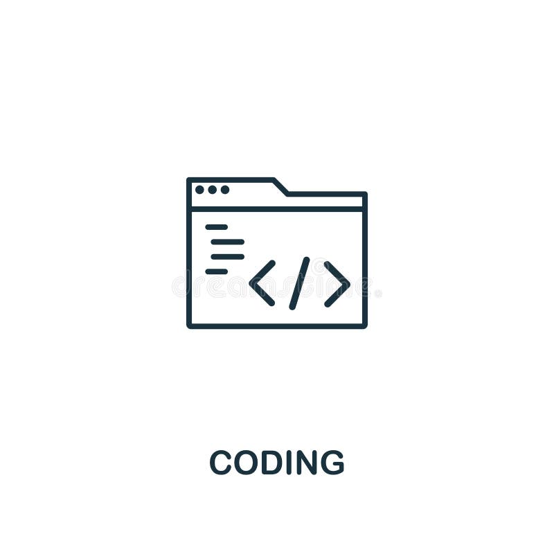 Coding Icon Premium Style Design From Design Ui And Ux Icon Collection Pixel Perfect Coding