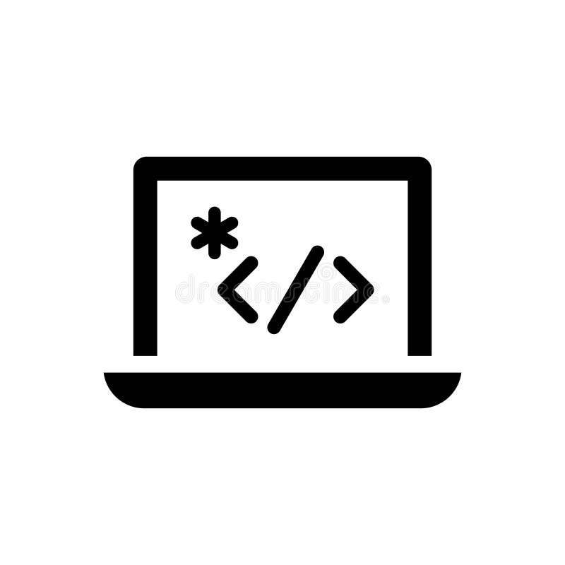 Coding Icon Vector Thin Line Coding Outline Icon Vector Ding Symbol For Use On