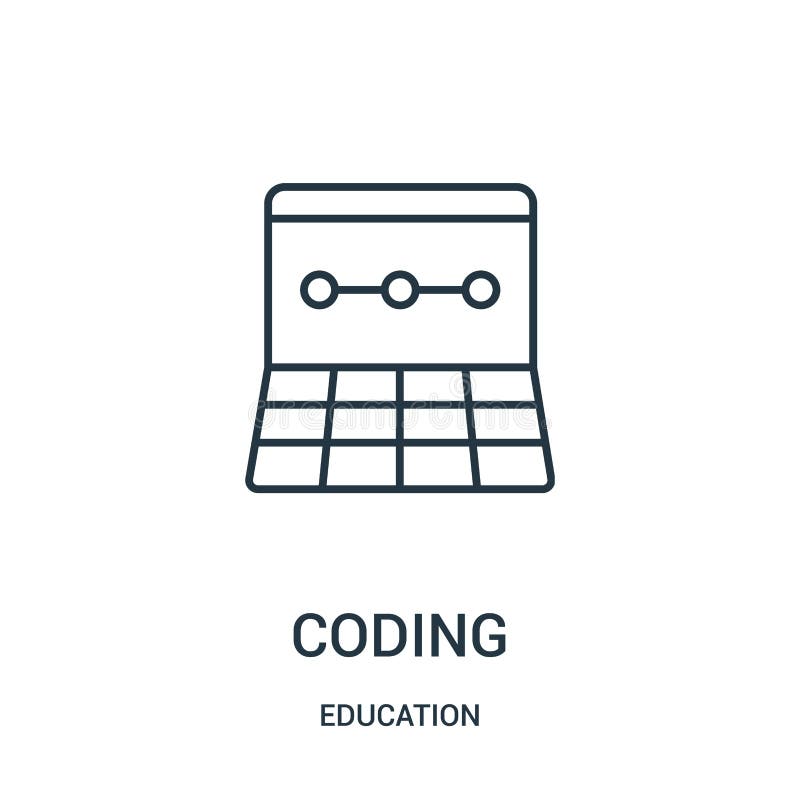 Coding Icon Vector From Programming And Coding Collection Thin Line Coding Outline Icon Vector