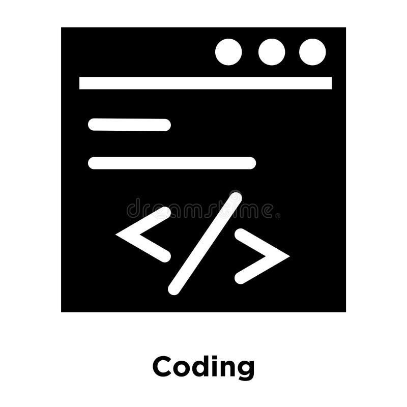 Coding Icon Vector Isolated On White Background Logo Concept Of Stock Vector Illustration Of
