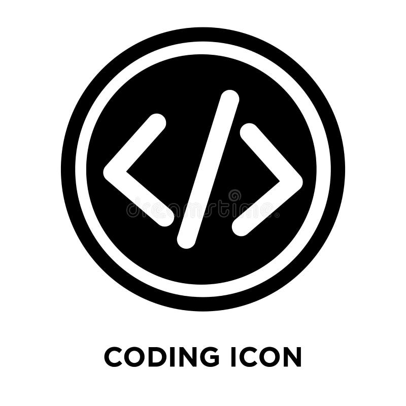 Coding Icon Vector Isolated on White Background, Logo Concept of Stock ... Coding Icon Vector Isolated on White Background, Logo Concept of Stock ...