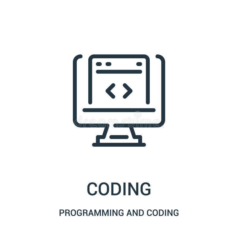 Coding Icon Vector From Programming And Coding Collection Thin Line Coding Outline Icon Vector