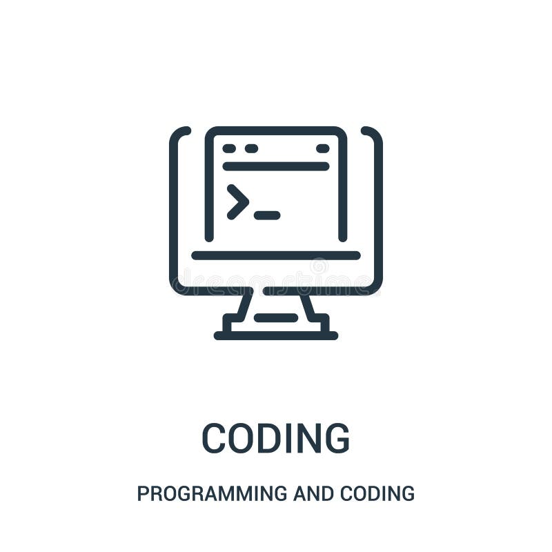 Coding Icon Vector From Programming And Coding Collection Thin Line Coding Outline Icon Vector