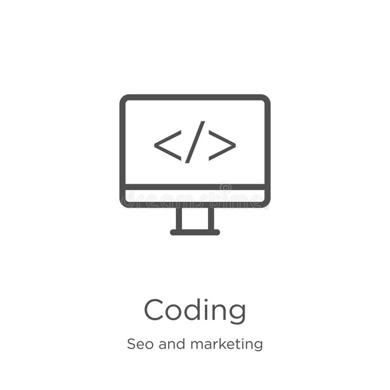 Coding Icon Vector From Programming And Coding Collection Thin Line Coding Outline Icon Vector