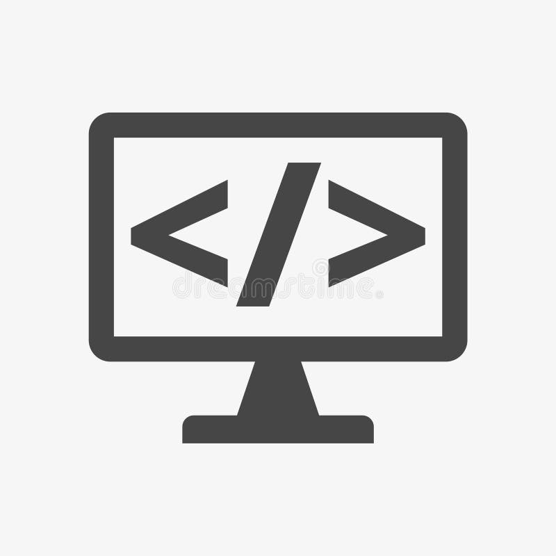 Coding icon stock vector. Illustration of browser, menu - 109310971