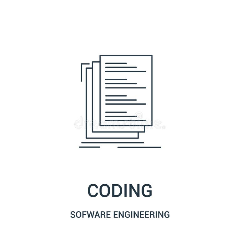 Coding Icon Vector from Sofware Engineering Video Gaming Collection ...