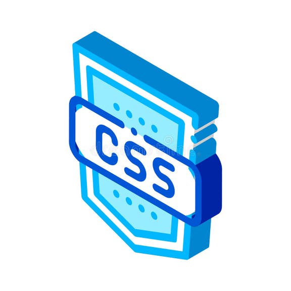 Coding Language CSS System Isometric Icon Vector Illustration Stock ...