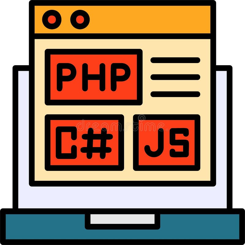 Coding Language Vector Icon Design Stock Illustration - Illustration of ...