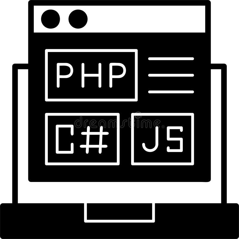 Coding Language Vector Icon Design Stock Illustration - Illustration of ...