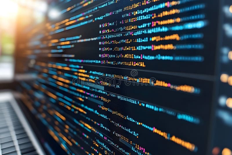 AI-Generated Code Abstract stock illustration. Illustration of bootcamp ...