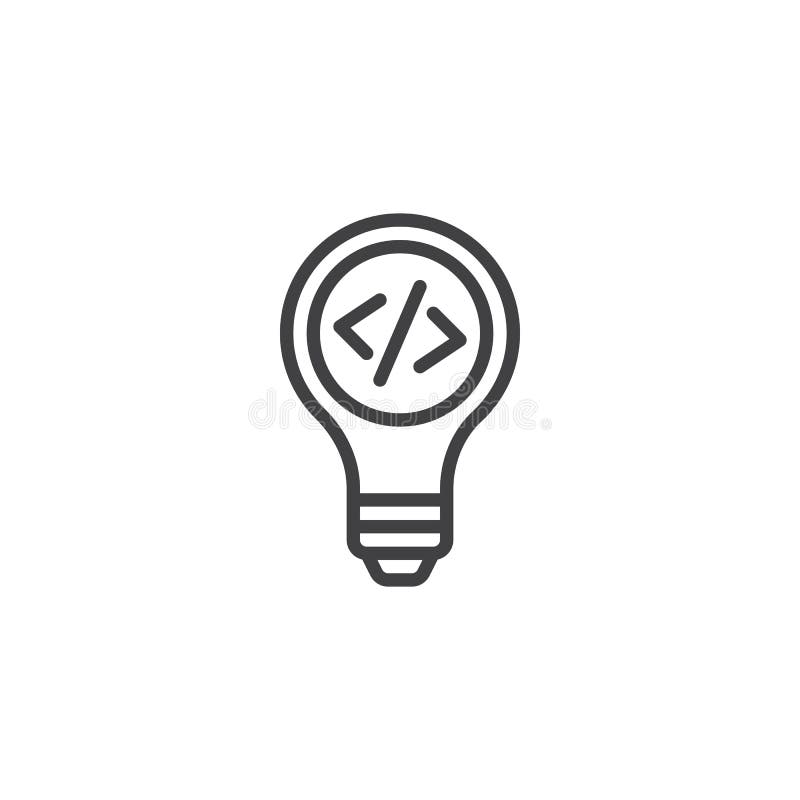 Coding Light Bulb Shining - Energy and Idea Symbol - Creative Concept Bright Future Stock ...