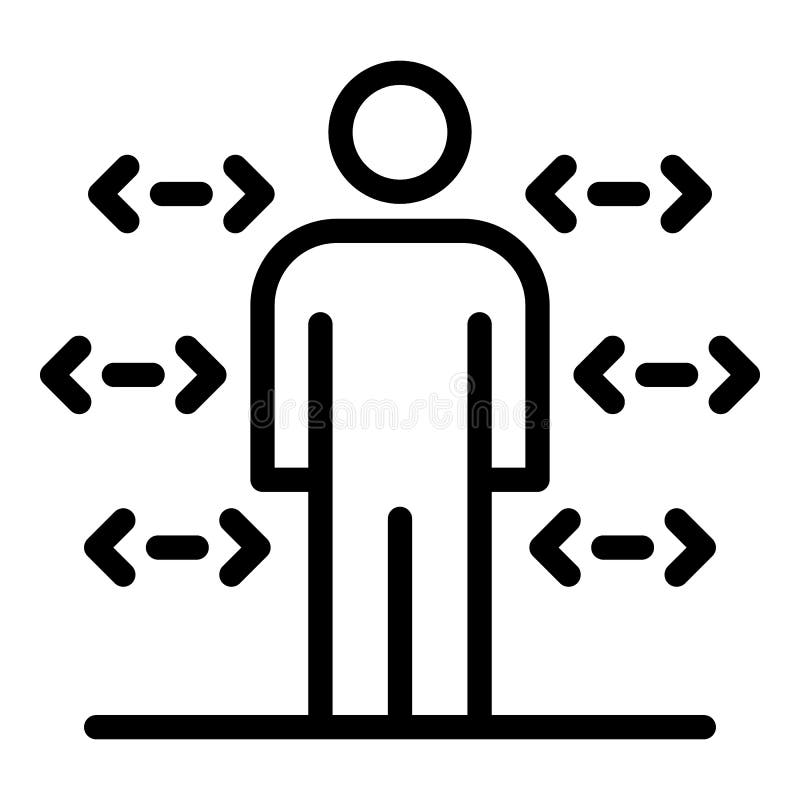 Coding Man Icon, Outline Style Stock Vector - Illustration of computer ...