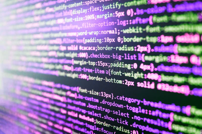 It Coding on Monitor Screen. Stock Photo - Image of network, documents ...