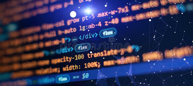 It Coding On Monitor Screen Computer Code Data Stock Image Image Of Code Coding 274534681