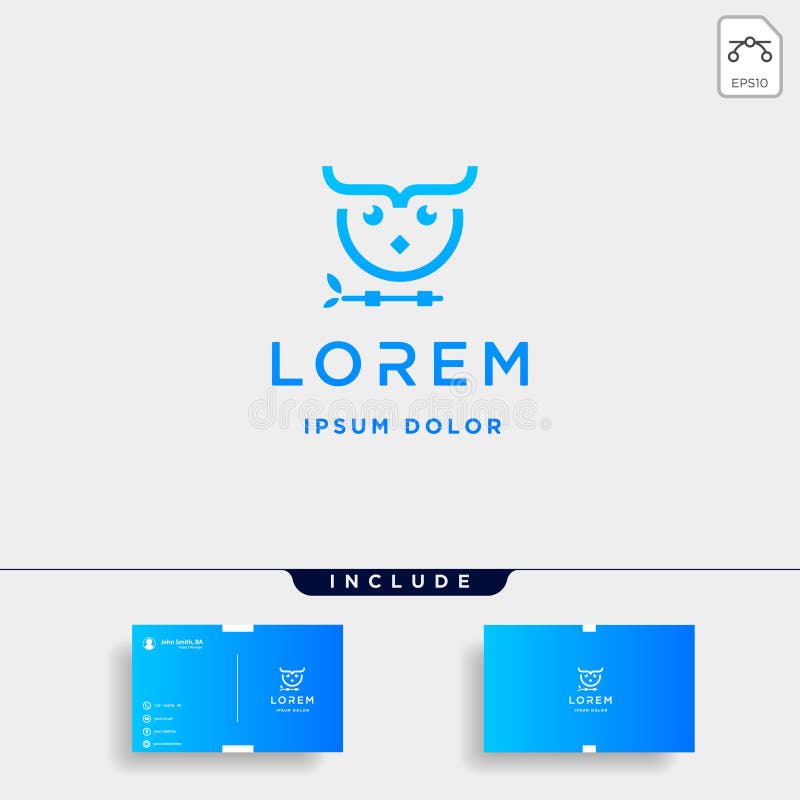 Coding Owl Logo Design Vector Bird Coder Symbol Stock Vector ...