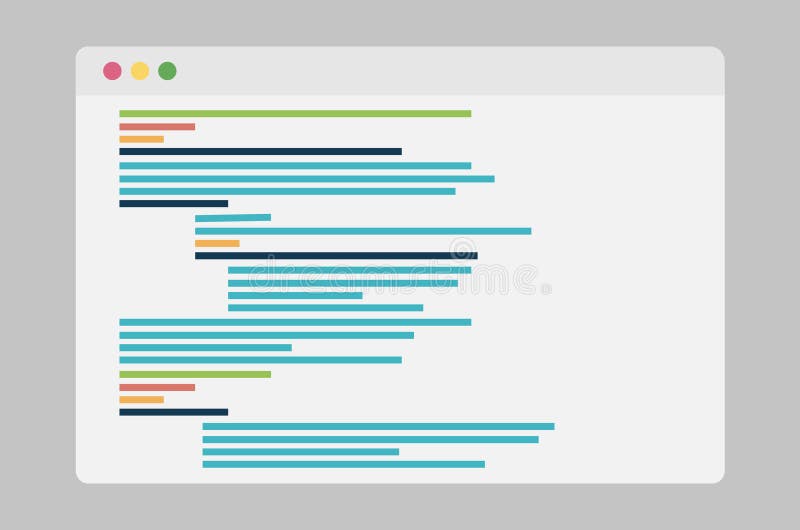 Coding Page on Gray, Flat Design. Vector Illustration. Stock Vector ...