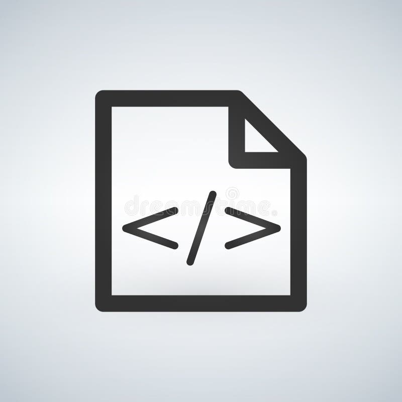 Coding Page Icon Vector,vector Illustration Isolated On Modern ... Coding Page Icon Vector,vector Illustration Isolated On Modern ...
