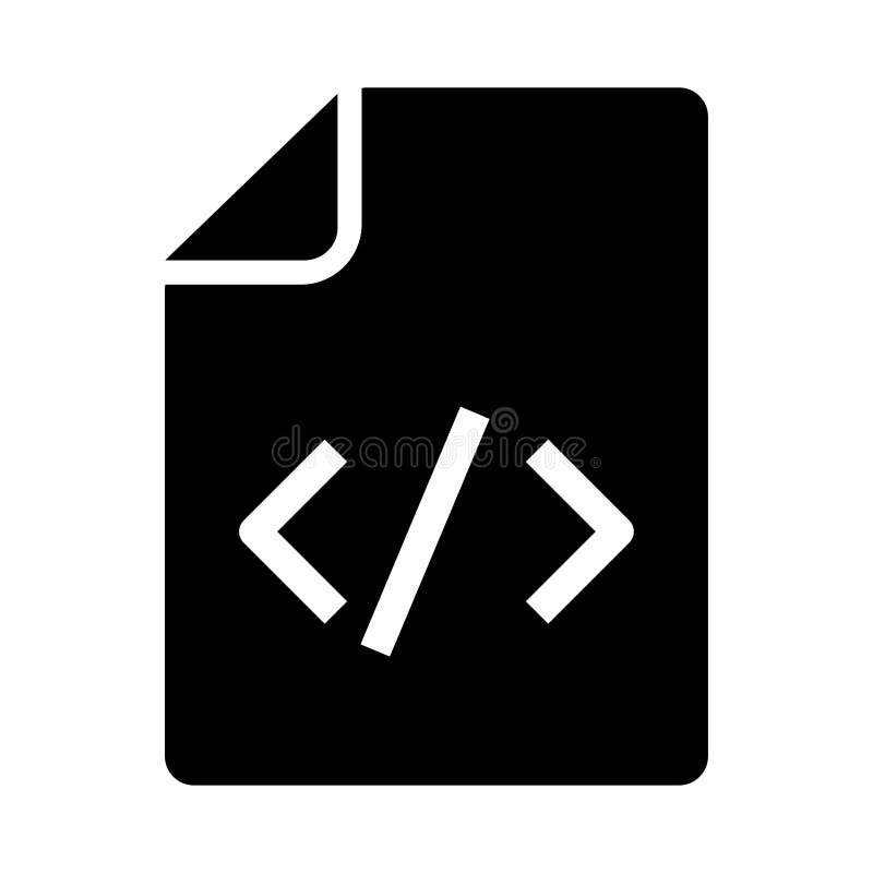 Coding page glyphs icon stock illustration. Illustration of programming ...