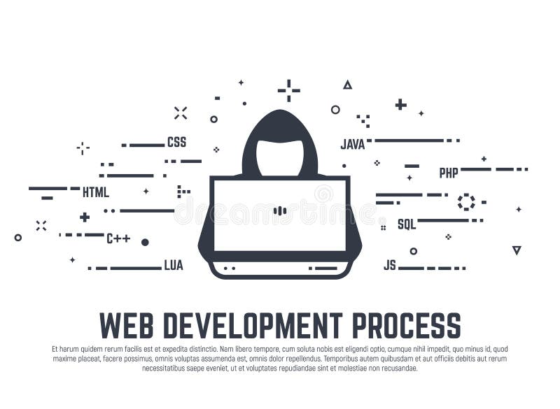 Coding process concept editorial stock image. Illustration of internet ...
