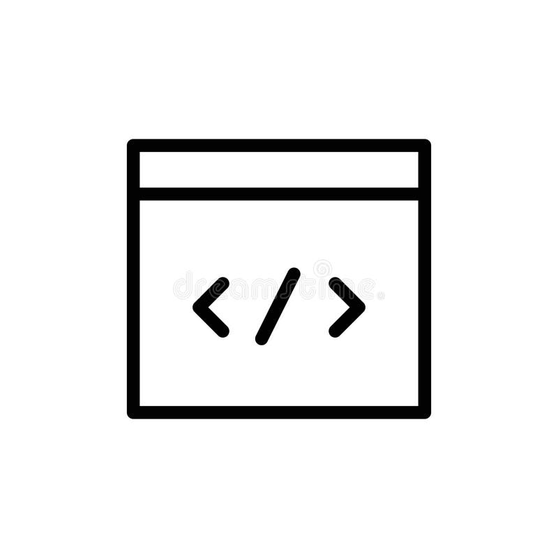 Coding Program Icon For Software Development Programming Languages And Tech Projects Graphics