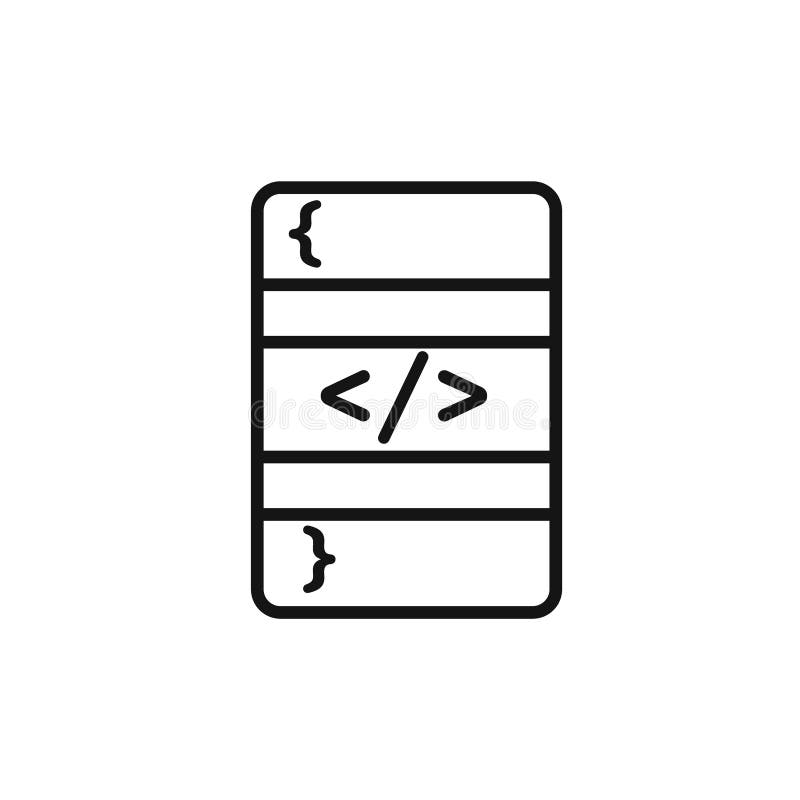 Coding Program Icon Vector Set Collection For Web Stock Illustration 3366