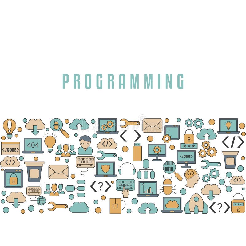 Coding and Programming Concept Stock Vector - Illustration of ...