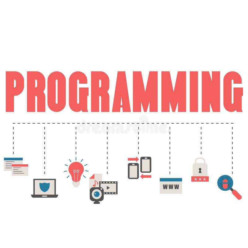 Coding And Programming Concept Stock Vector Illustration Of