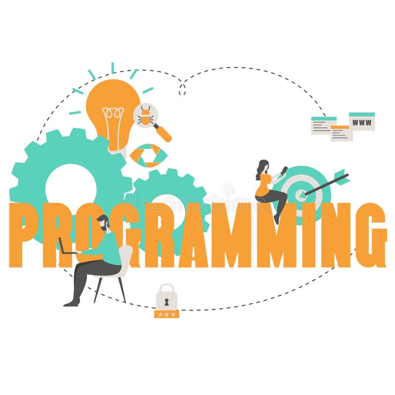 Coding And Programming Concept Stock Vector Illustration Of 0509