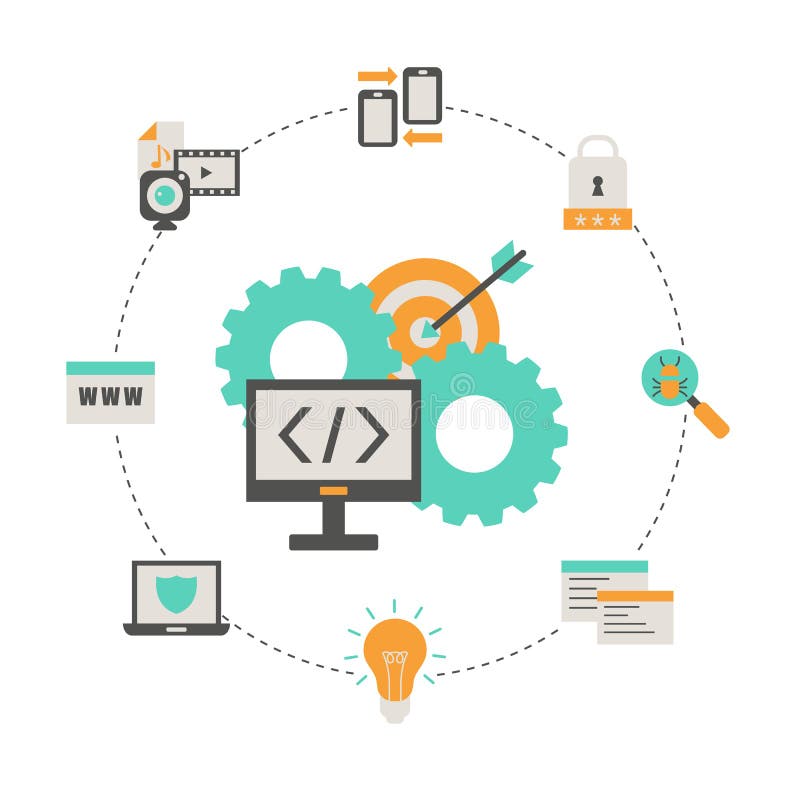 Coding And Programming Concept Stock Vector Illustration Of