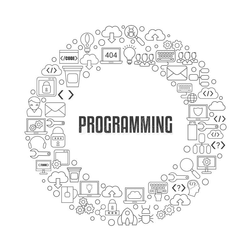 Coding and Programming Concept Stock Vector - Illustration of mobile ...