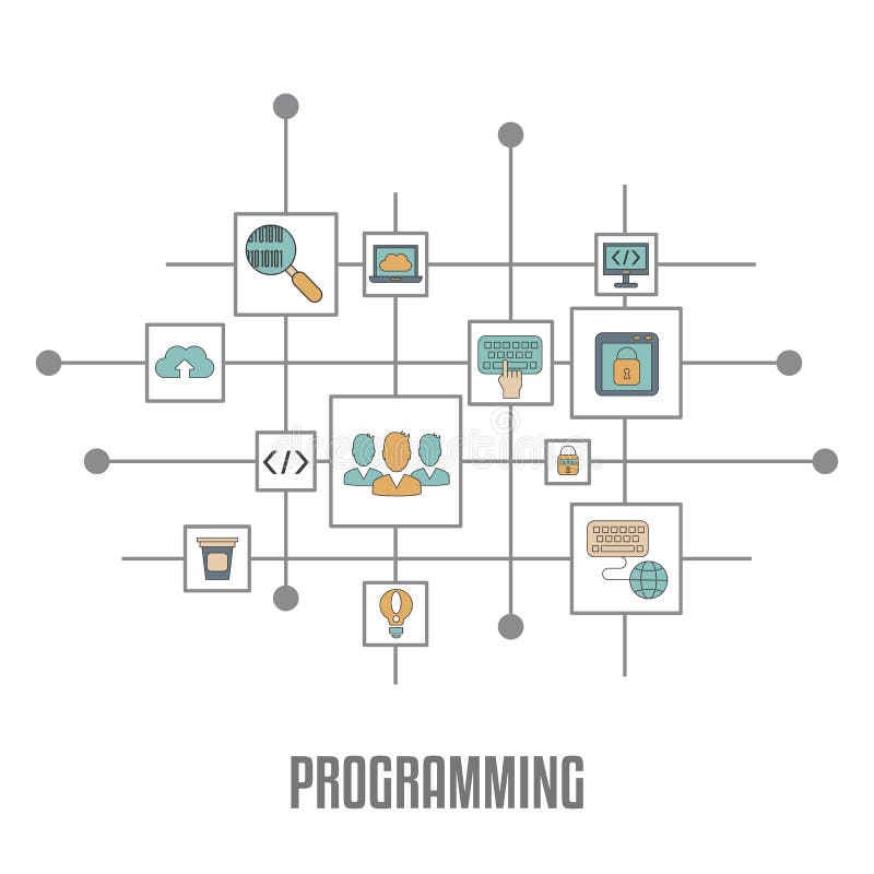 Coding and Programming Concept Stock Vector - Illustration of ...