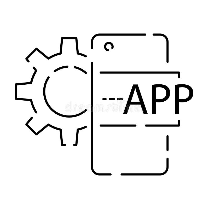 Coding And Programming Line Icon Dev Thin Line Icon For Development Web Or Ui Stock Vector