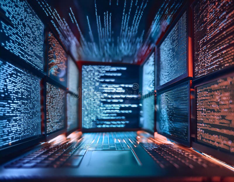 Coding And Programming Practices Featuring Elements Like Computer Screens With Code 9132