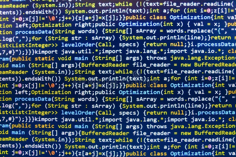 Coding Programming Source Code Screen. Stock Image - Image of data ...