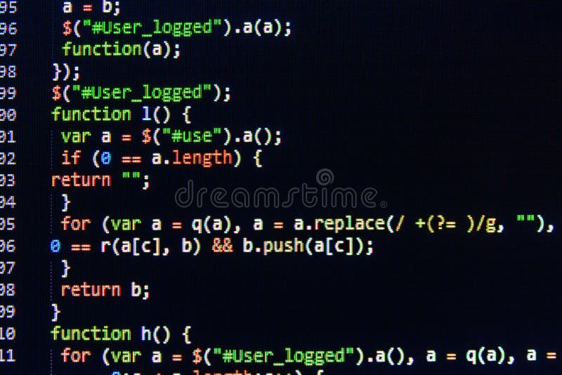 Coding Programming Source Code Screen. Stock Photo - Image of black, dotnet: 50626272