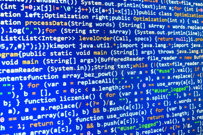 Coding Programming Source Code Screen Colorful Abstract Data Display Software Developer Web