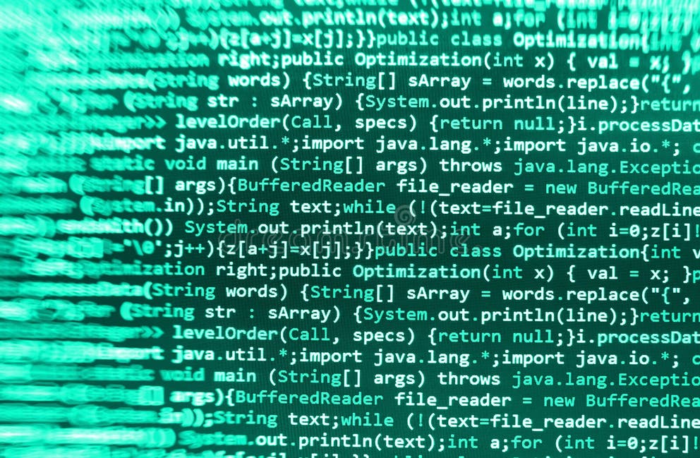 Coding Programming Source Code Screen. Stock Illustration ...
