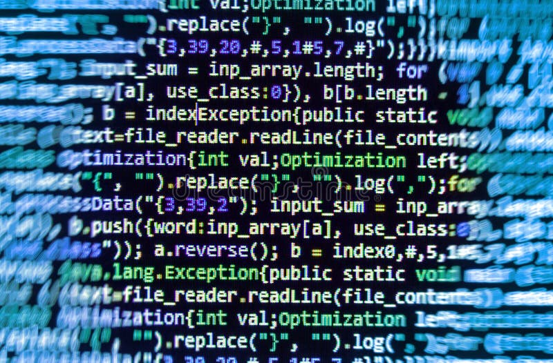 Coding Programming Source Code Screen Colorful Abstract Data Display Software Developer Web