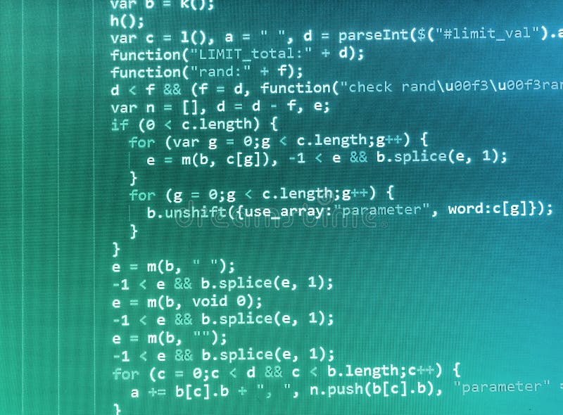 Coding Programming Source Code Screen Stock Image Image Of Bits Binary 52209561